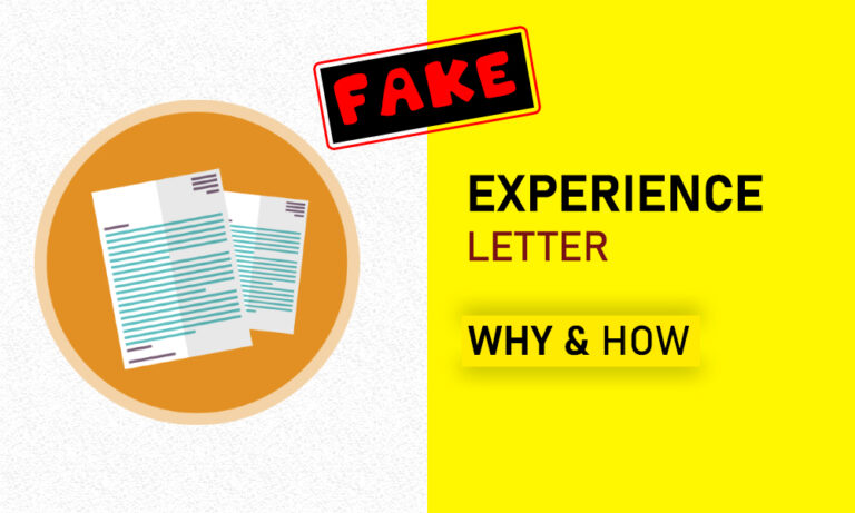 Fake Work Experience Certificate - Some Companies also Make It